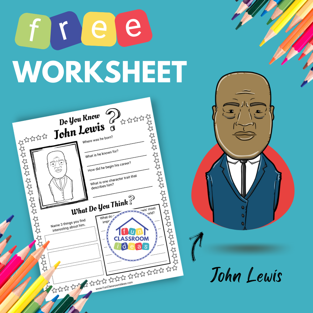 Use this free John Lewis Biography Worksheet to Engage Your Students ...