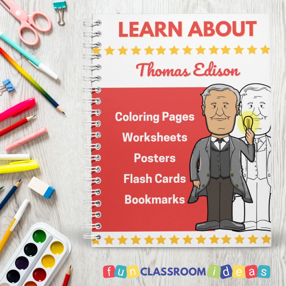 Discover Thomas Edison - Printable Activity Pack Resources for Students ...
