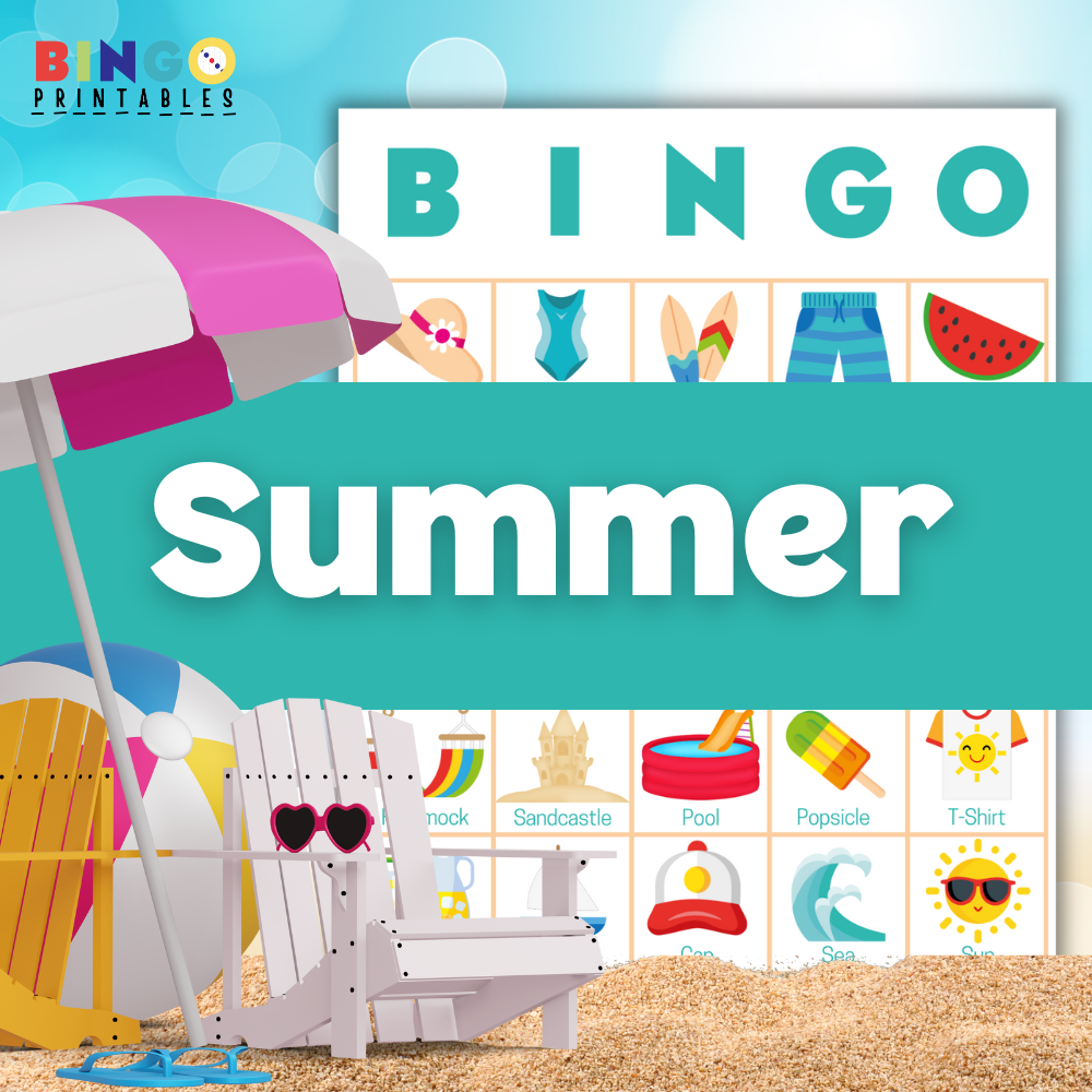 Summer Bingo Cards ☀️ 200 Unique Summer Themed Game Cards – Bingo ...