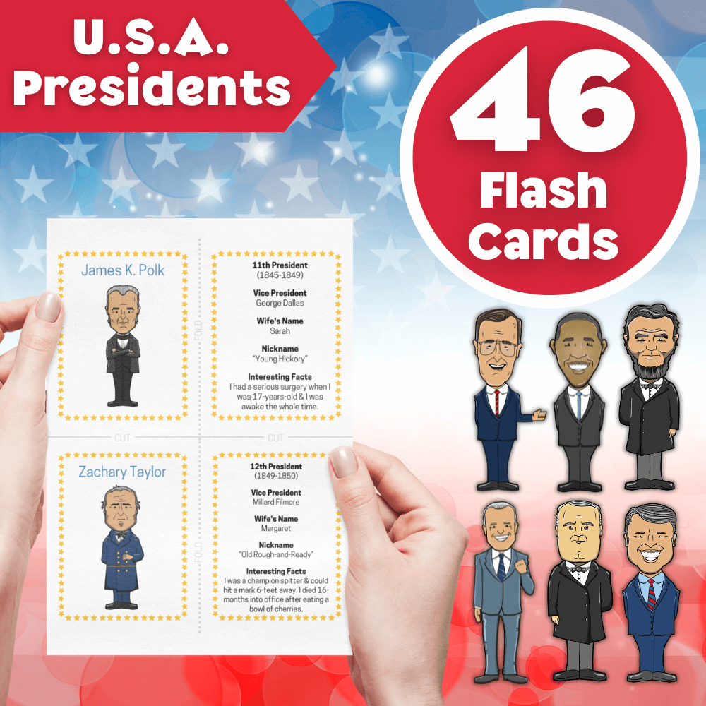 U.S.A. Presidents Flash Cards | Fun Learning Game Activity 🇺🇸 – Bingo ...