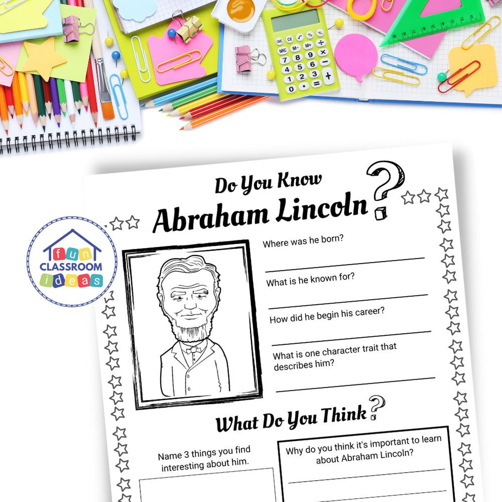 Use this Free Abraham Lincoln Biography Worksheet to Engage Your ...
