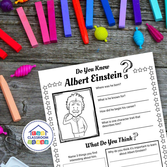 Use this Free Albert Einstein Biography Worksheet to Engage Your ...