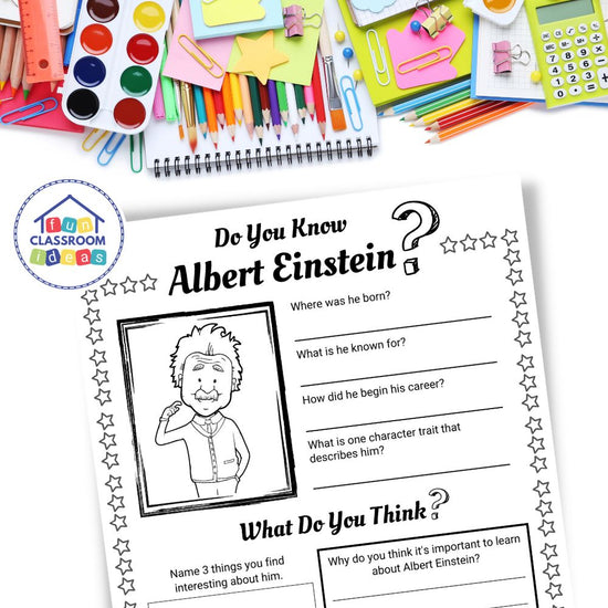 Use this Free Albert Einstein Biography Worksheet to Engage Your ...