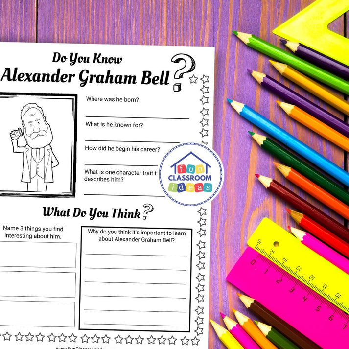 A Free Alexander Graham Bell Biography Worksheet For Your Students ...