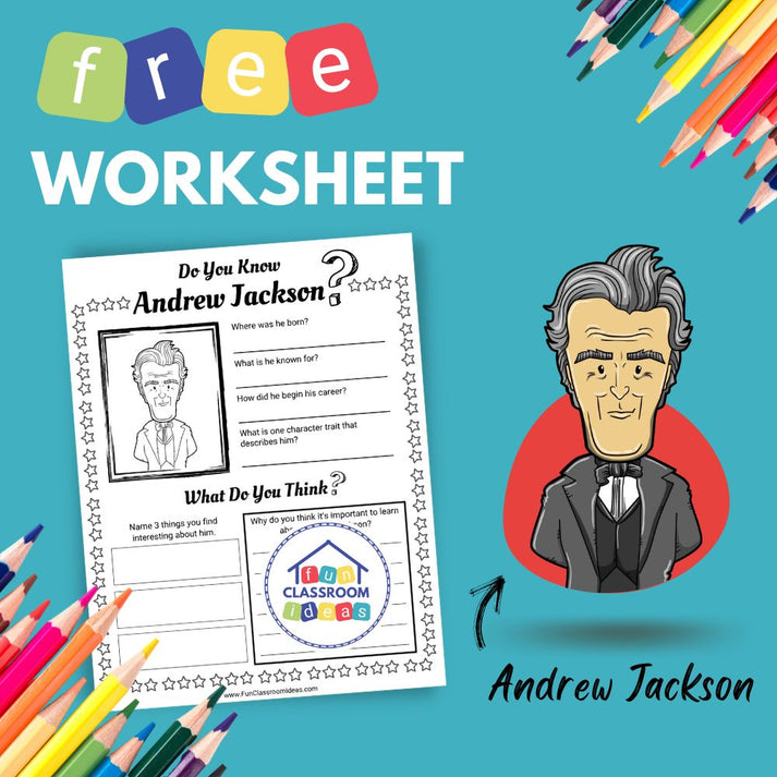 Fun Free Andrew Jackson Biography Worksheet - Immediate Download ...