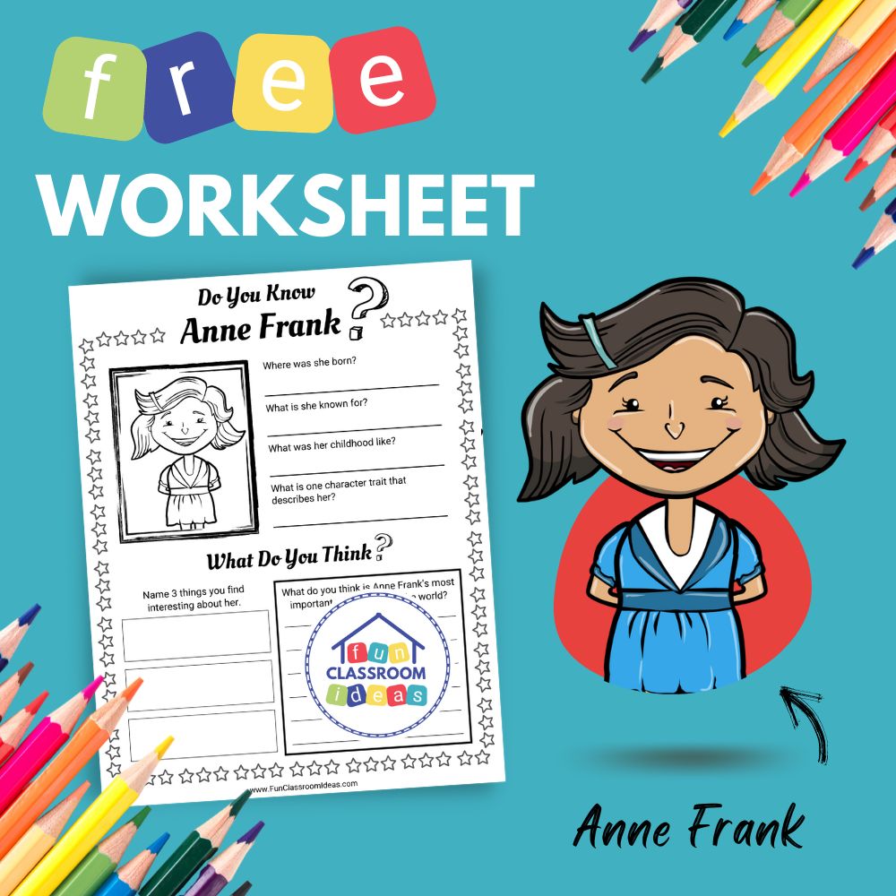 Use this Free Anne Frank Biography Worksheet to Engage Your Students ...