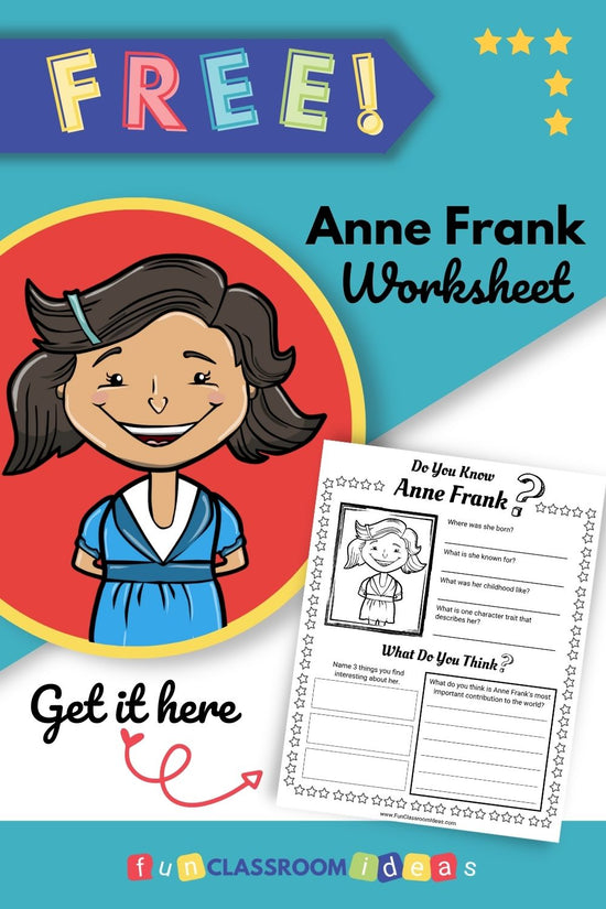 Use this Free Anne Frank Biography Worksheet to Engage Your Students ...