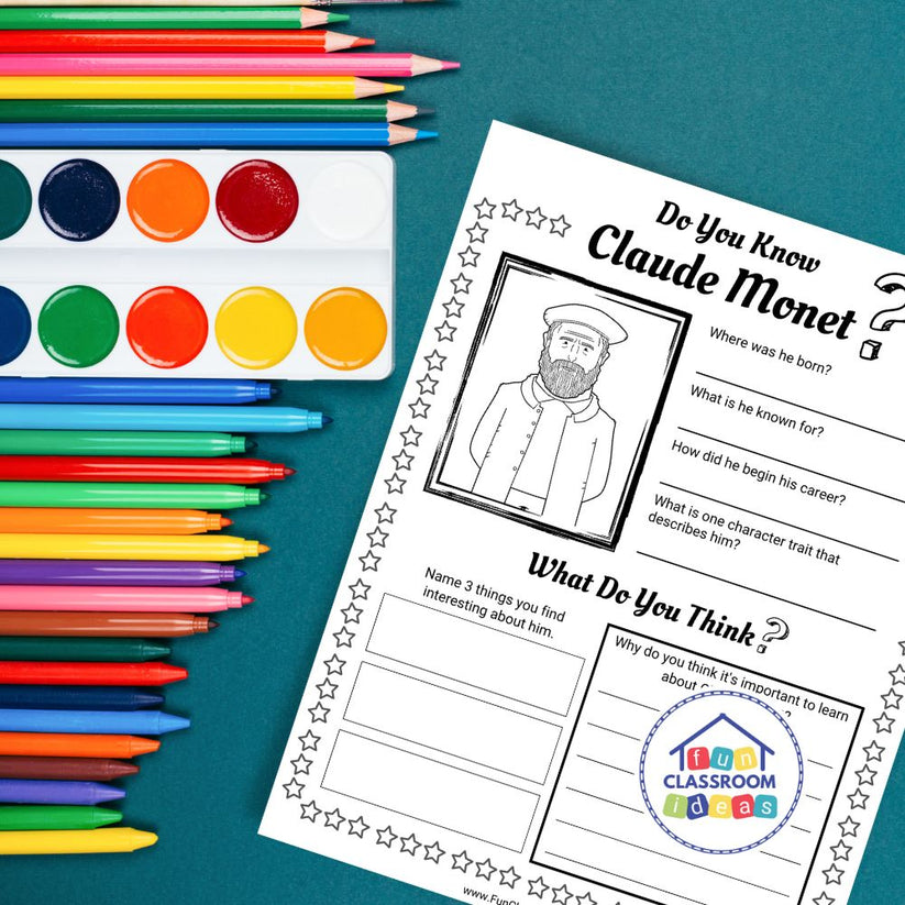 Use this Free Claude Monet Biography Worksheet to Engage Your Students ...