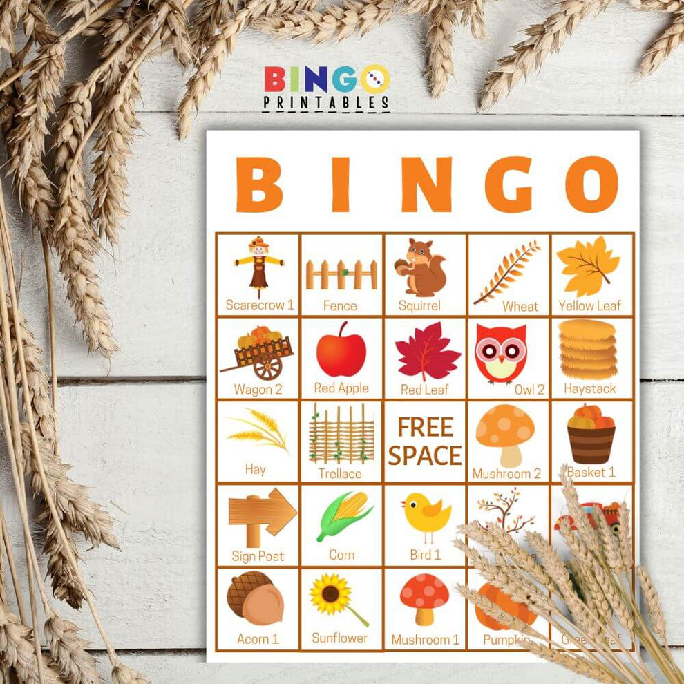 Fall Bingo Cards 🍁 160 Unique Autumn Themed Game Cards – Bingo Printables