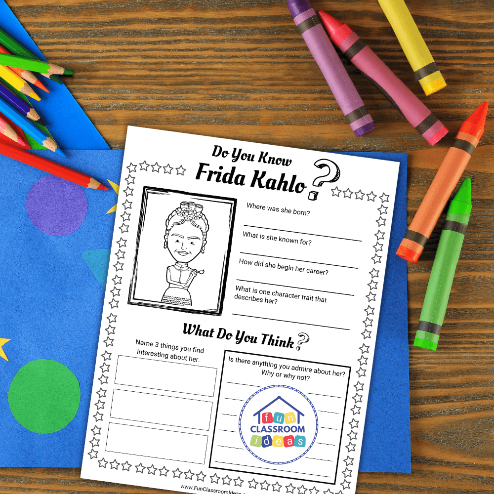 Use this Free Frida Kahlo Biography Worksheet to Engage Your Students ...