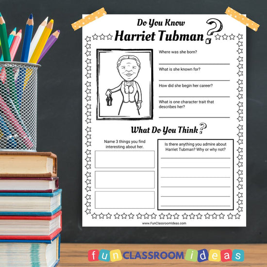 Use this Free Harriet Tubman Biography Worksheet to Learn More – Bingo ...