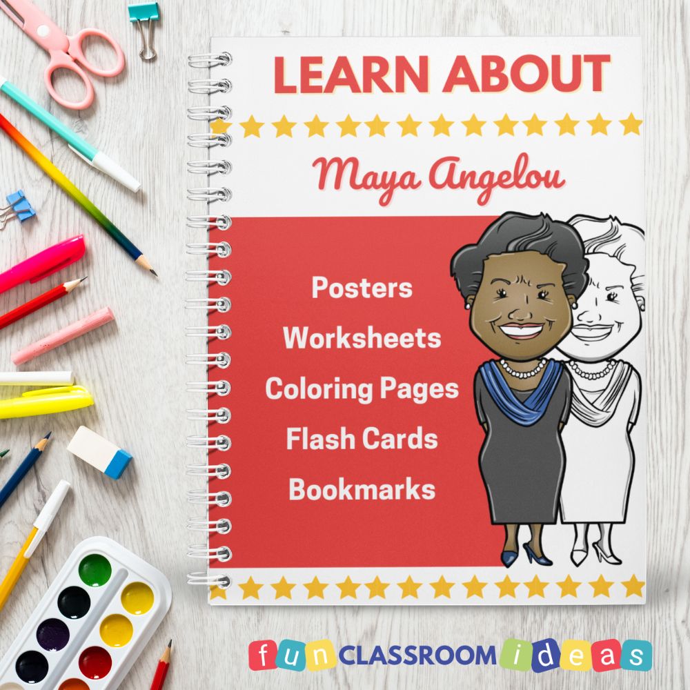 Discover Maya Angelou - Printable Activity Set Bundle for Kids – Bingo ...