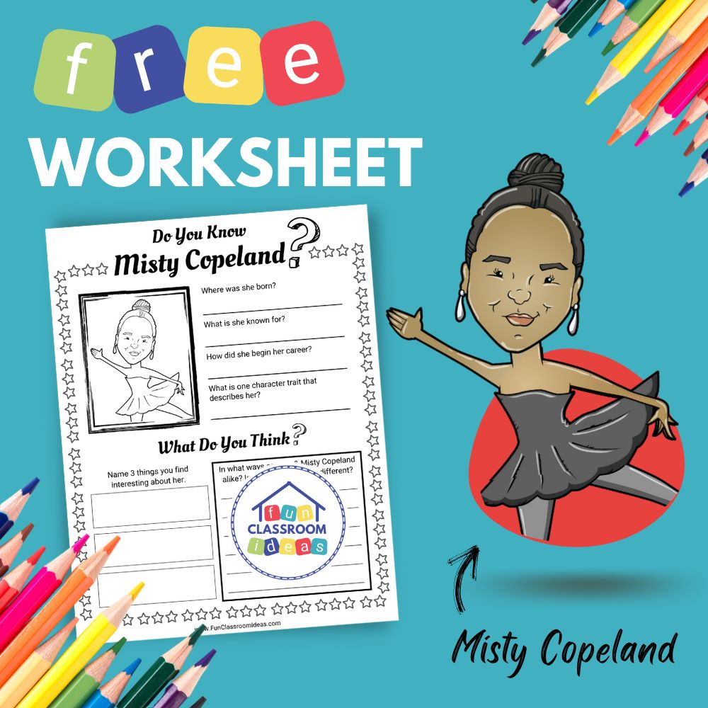 Use this Free Misty Copeland Biography Worksheet to Engage Your ...