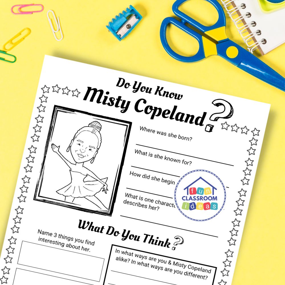 Use this Free Misty Copeland Biography Worksheet to Engage Your ...