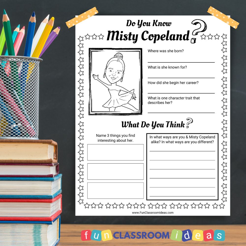 Use this Free Misty Copeland Biography Worksheet to Engage Your ...