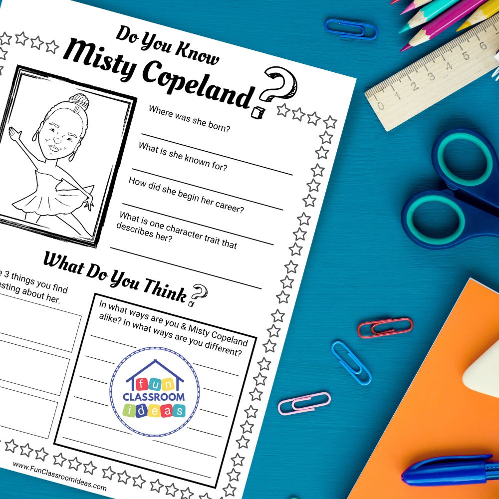 Use this Free Misty Copeland Biography Worksheet to Engage Your ...