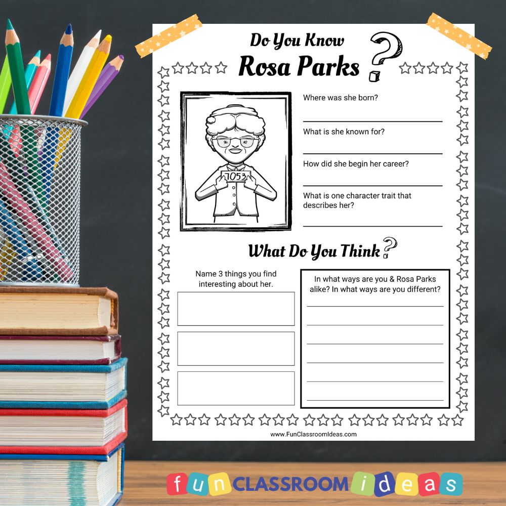 Unique & Free Rosa Parks Biography Worksheet - Ready To Print – Bingo ...