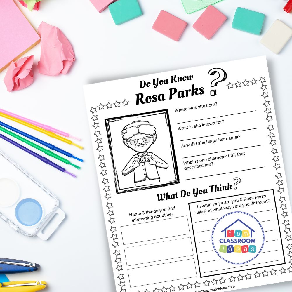 Unique & Free Rosa Parks Biography Worksheet - Ready To Print – Bingo ...