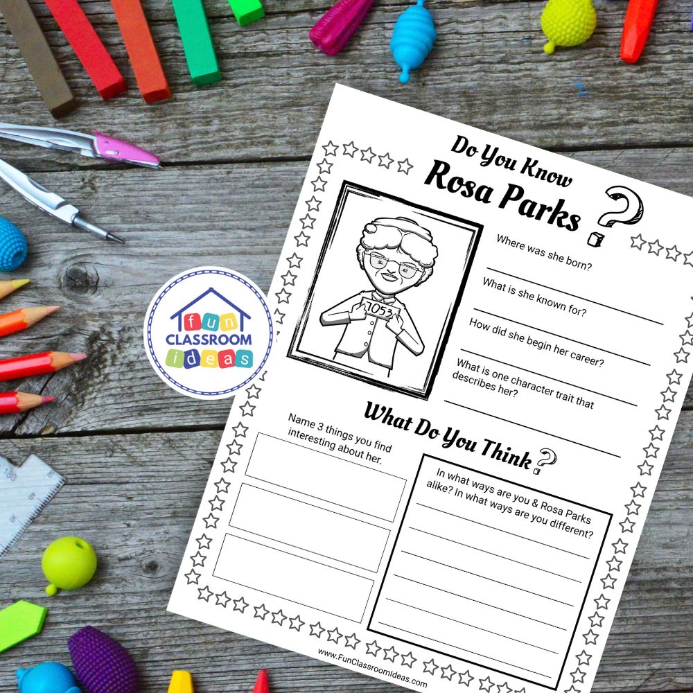 Unique & Free Rosa Parks Biography Worksheet - Ready To Print – Bingo ...