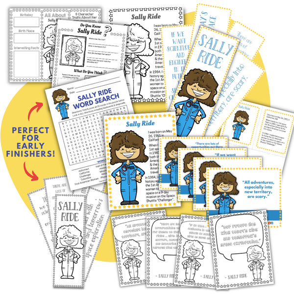 Discover Sally Ride - Printable Activity Set Bundle for Students ...