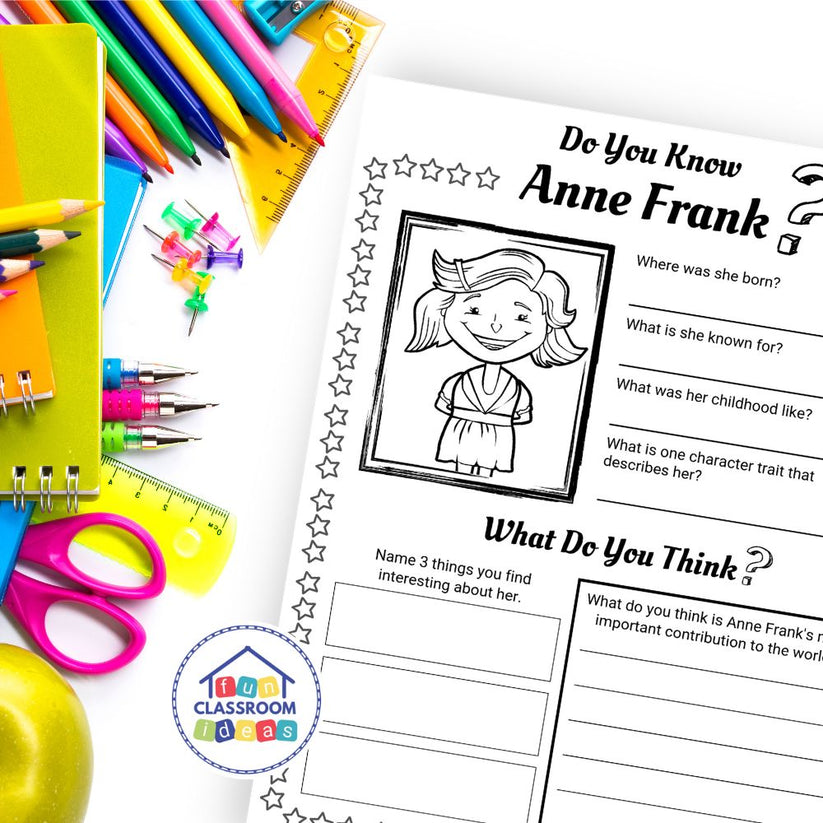 Use this Free Anne Frank Biography Worksheet to Engage Your Students ...
