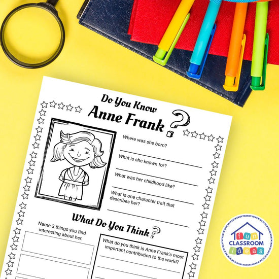 Use this Free Anne Frank Biography Worksheet to Engage Your Students ...