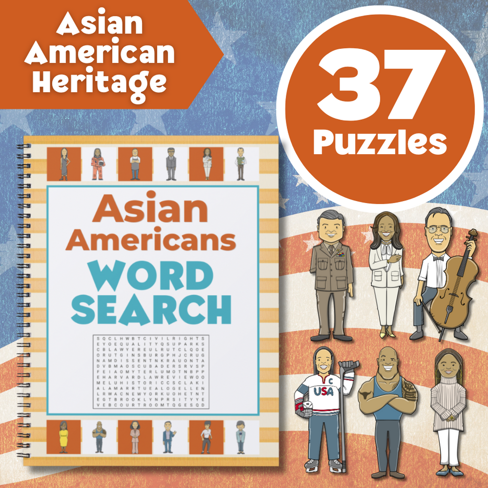 Asian American Heritage Word Search Puzzles | Educational Printable Fun ...