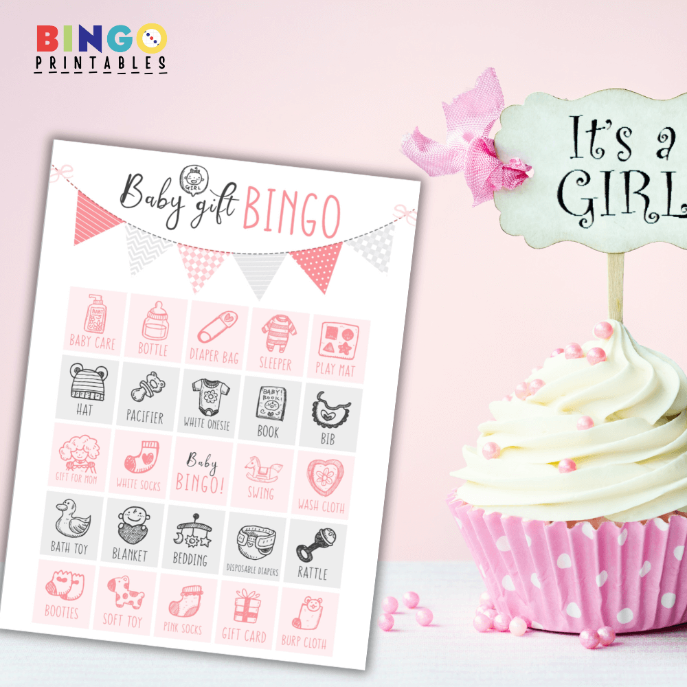 GIRL Baby Shower Bingo Printable 🎀 80 Printable Unique Game Cards ...