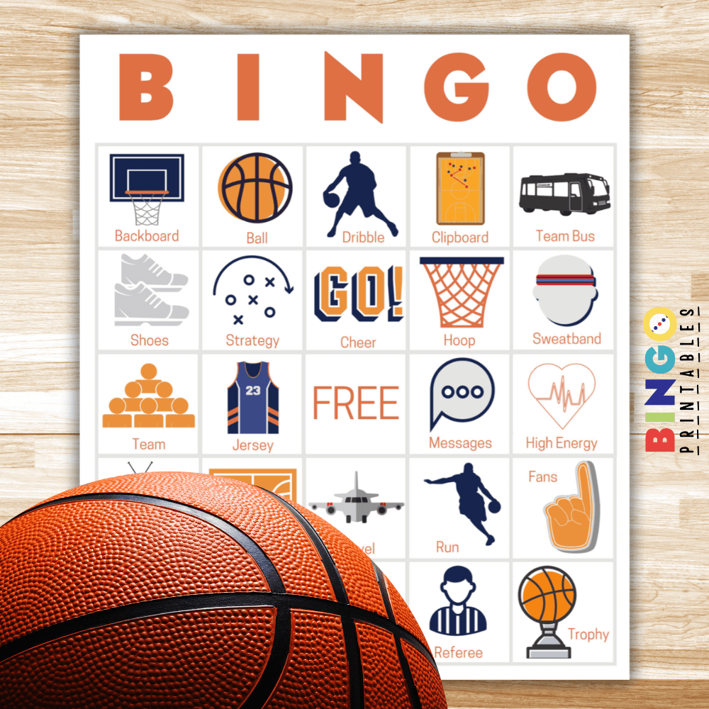 Basketball Bingo Cards 🏀 50 Unique Printable Game Cards – Bingo Printables