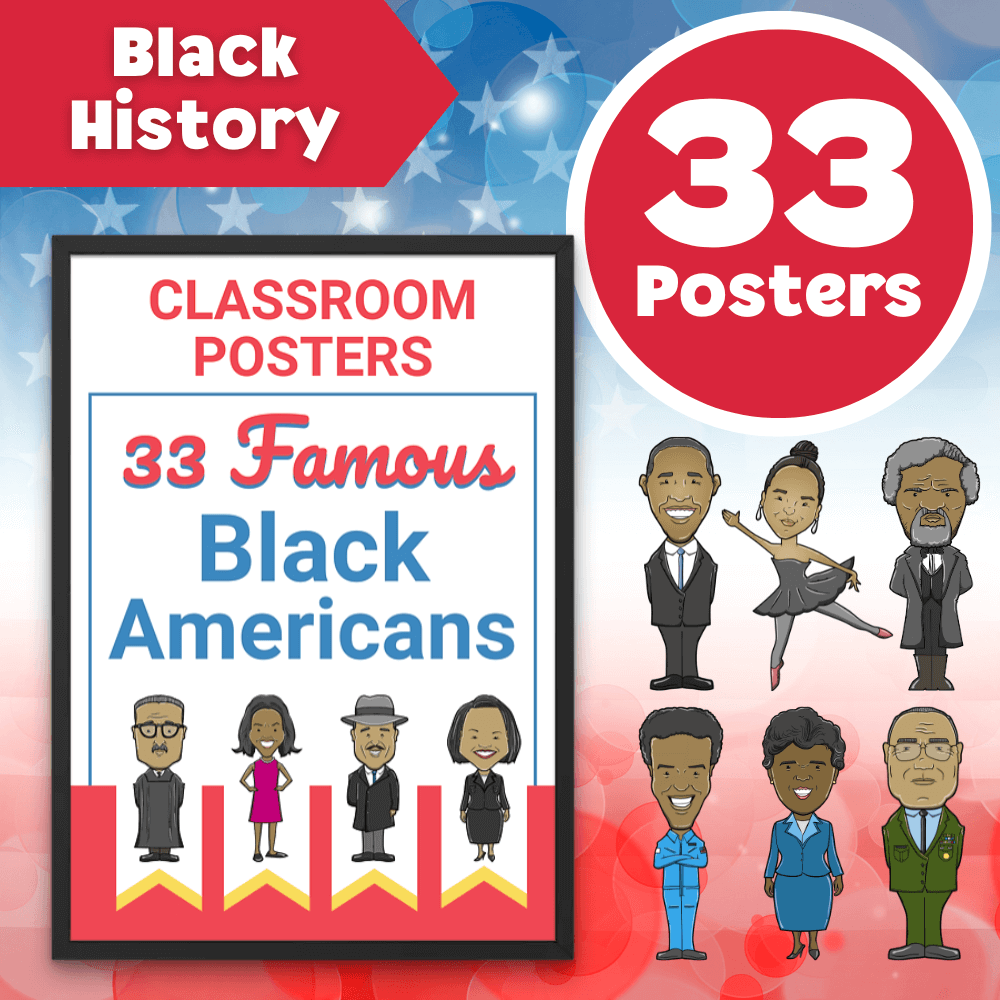 Black History Posters | 33 Famous Americans 🇺🇸 – Bingo Printables