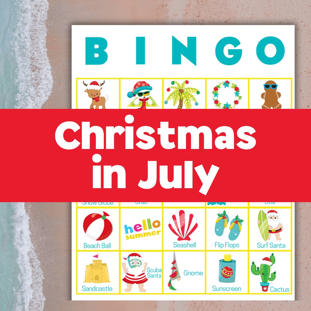 Christmas in July Bingo Cards 😎 200 Printable Unique Game Cards – Bingo ...