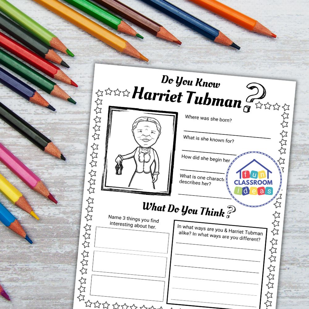Use this Free Harriet Tubman Biography Worksheet to Learn More – Bingo ...