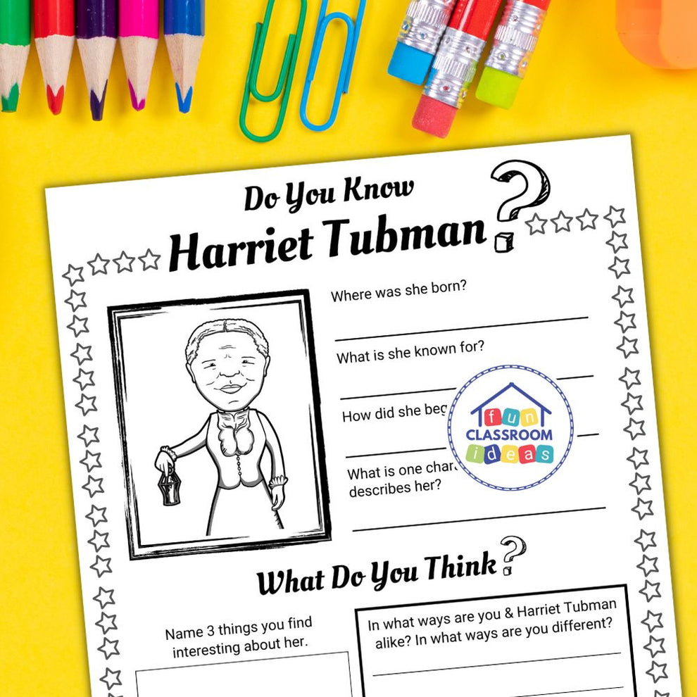 Use this Free Harriet Tubman Biography Worksheet to Learn More – Bingo ...