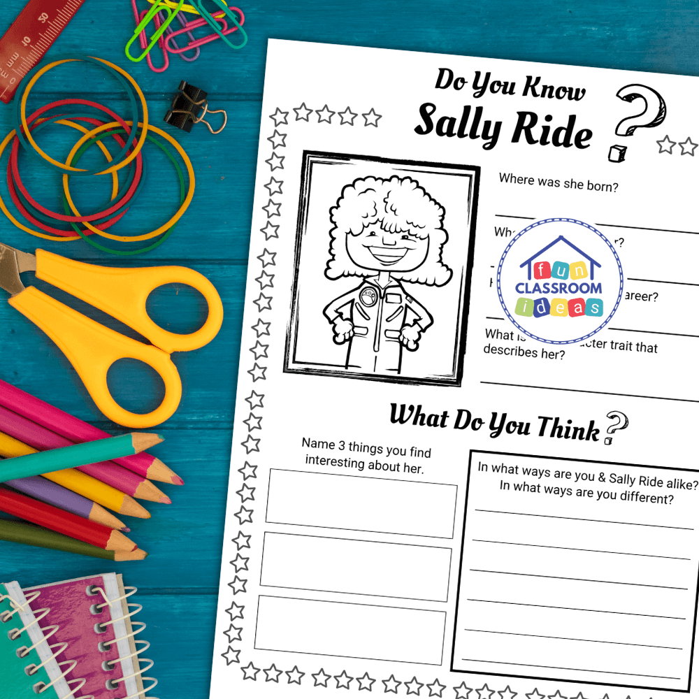 Use this Free Sally Ride Biography Worksheet to Engage Your Students ...