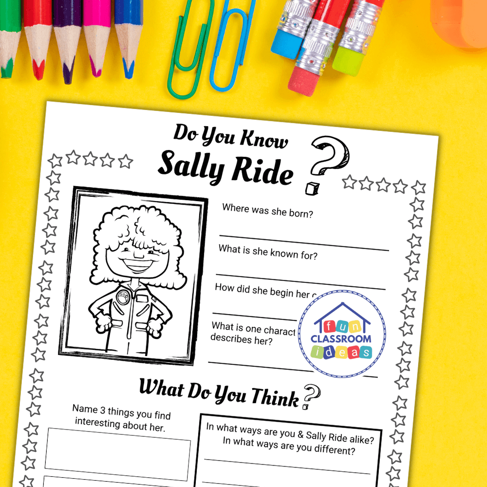 Use this Free Sally Ride Biography Worksheet to Engage Your Students ...