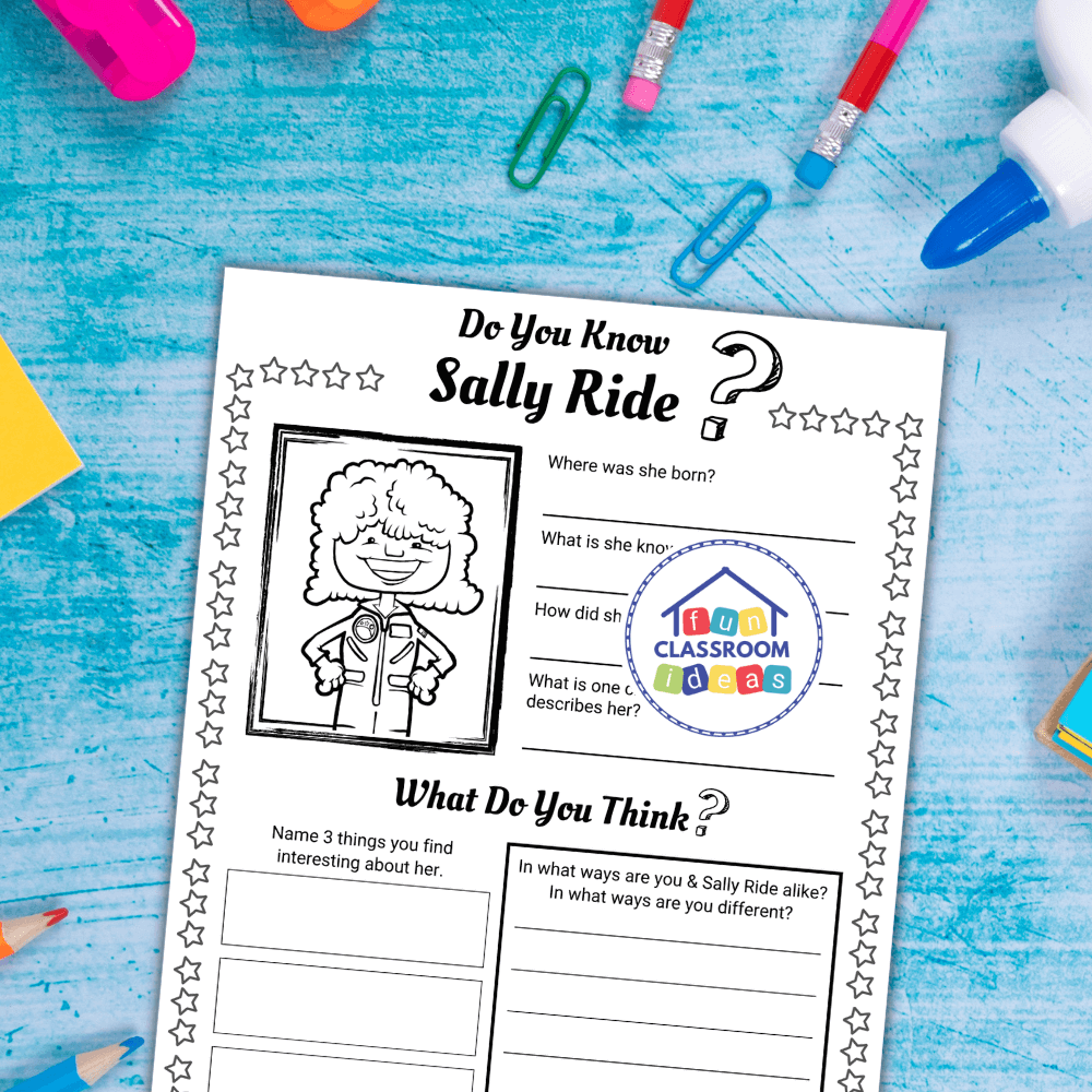 Use this Free Sally Ride Biography Worksheet to Engage Your Students ...