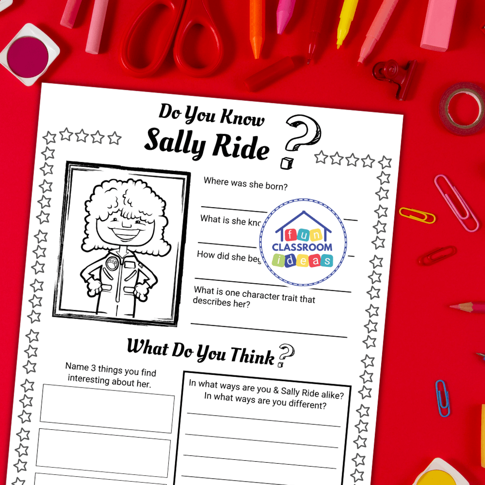 Use this Free Sally Ride Biography Worksheet to Engage Your Students ...