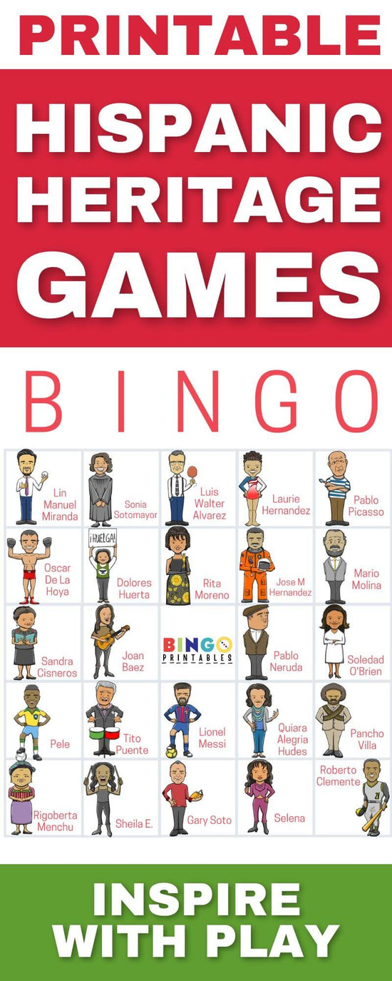 Hispanic Heritage Bingo | Fun Educational Activity 🏵 – Bingo Printables