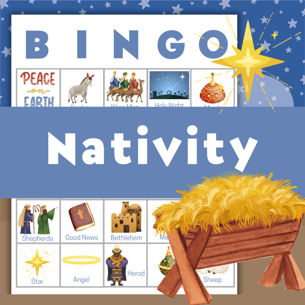 Nativity Bingo Cards 200 ⭐️ Unique Bible Based Christmas Game – Bingo ...