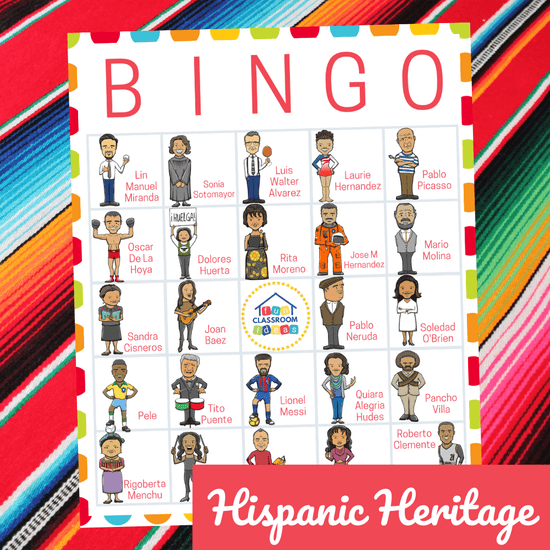 Hispanic Heritage Bingo | Fun Educational Activity 🏵 – Bingo Printables
