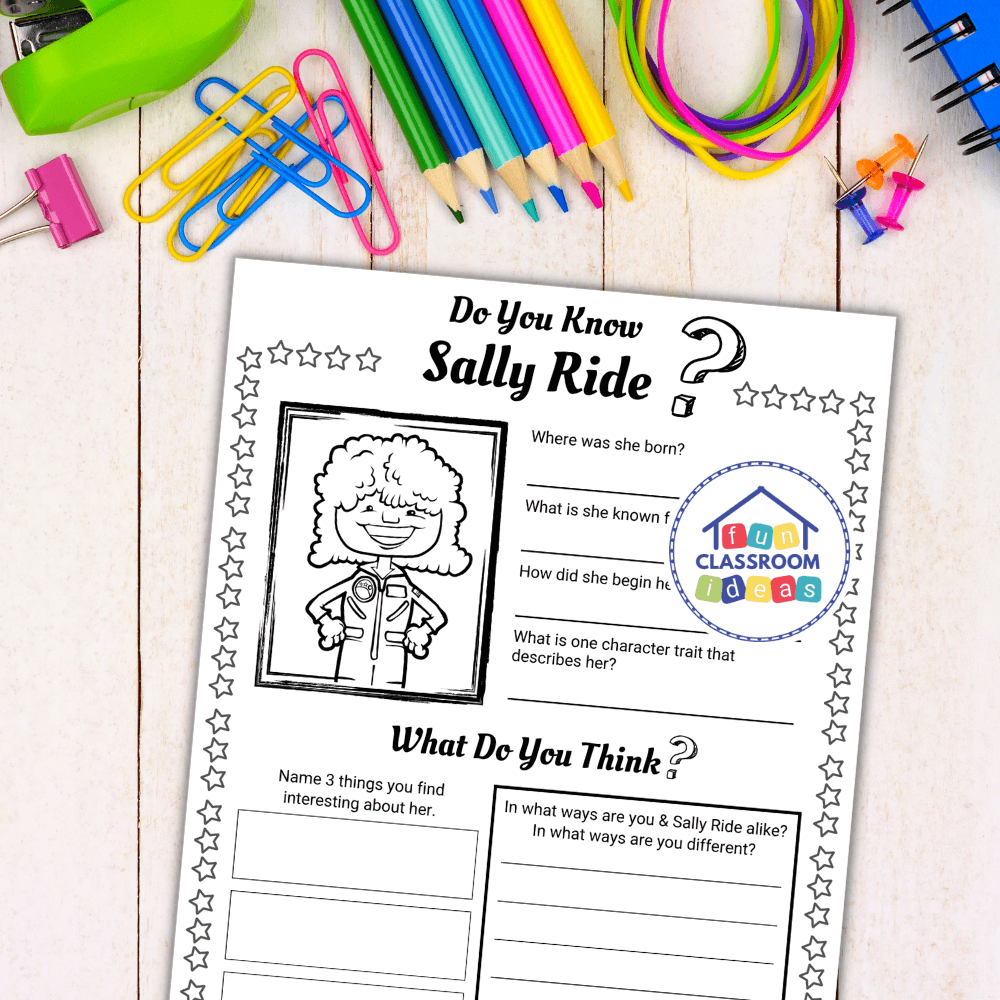 Use this Free Sally Ride Biography Worksheet to Engage Your Students ...