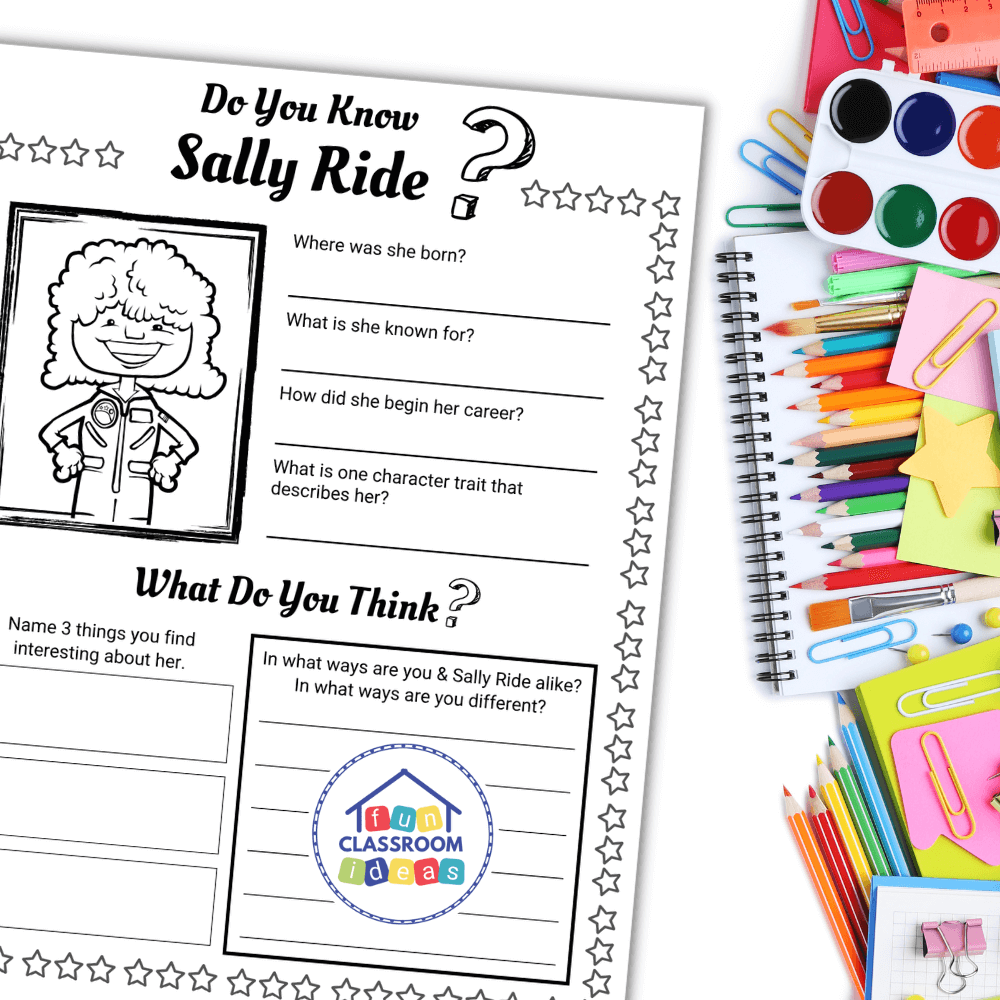 Use this Free Sally Ride Biography Worksheet to Engage Your Students ...
