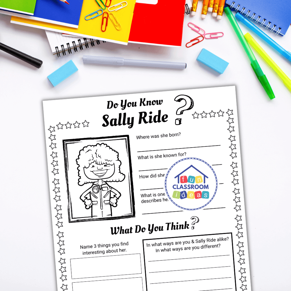 Use this Free Sally Ride Biography Worksheet to Engage Your Students ...