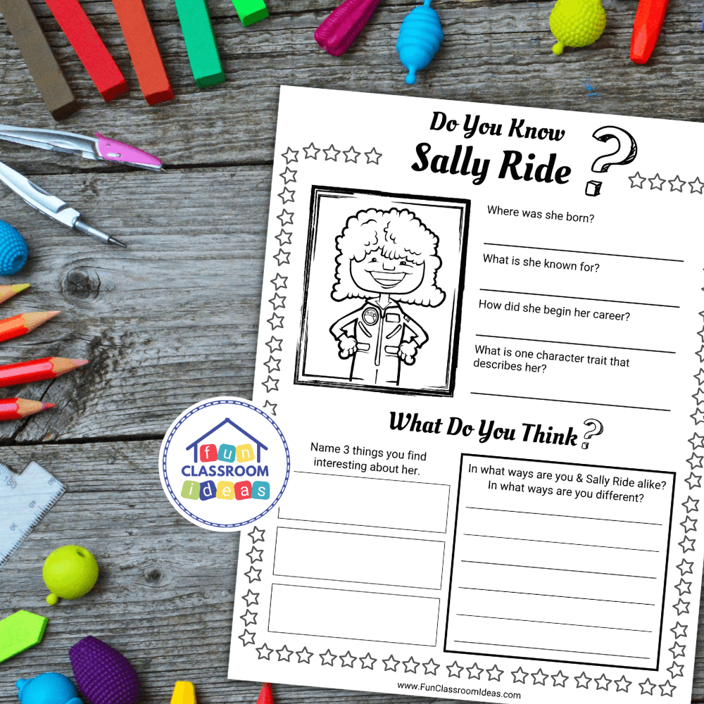 Use this Free Sally Ride Biography Worksheet to Engage Your Students ...