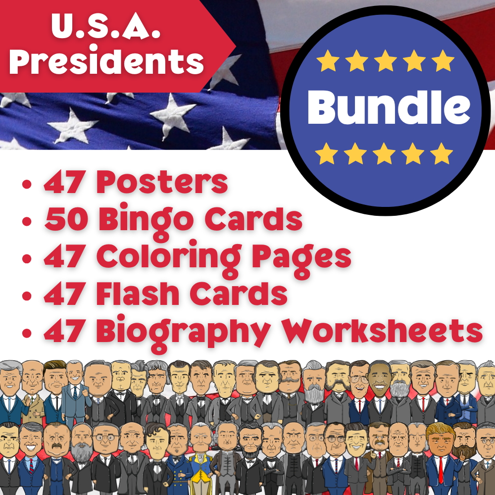 USA Presidents Printables – Bingo Printables