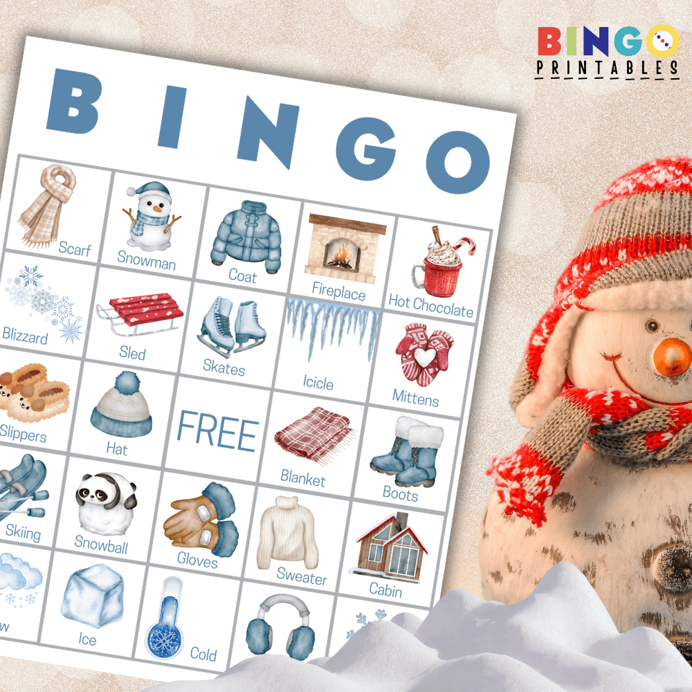 Winter Bingo Cards ️ 200 Unique Winter Themed Game Cards – Bingo Printables