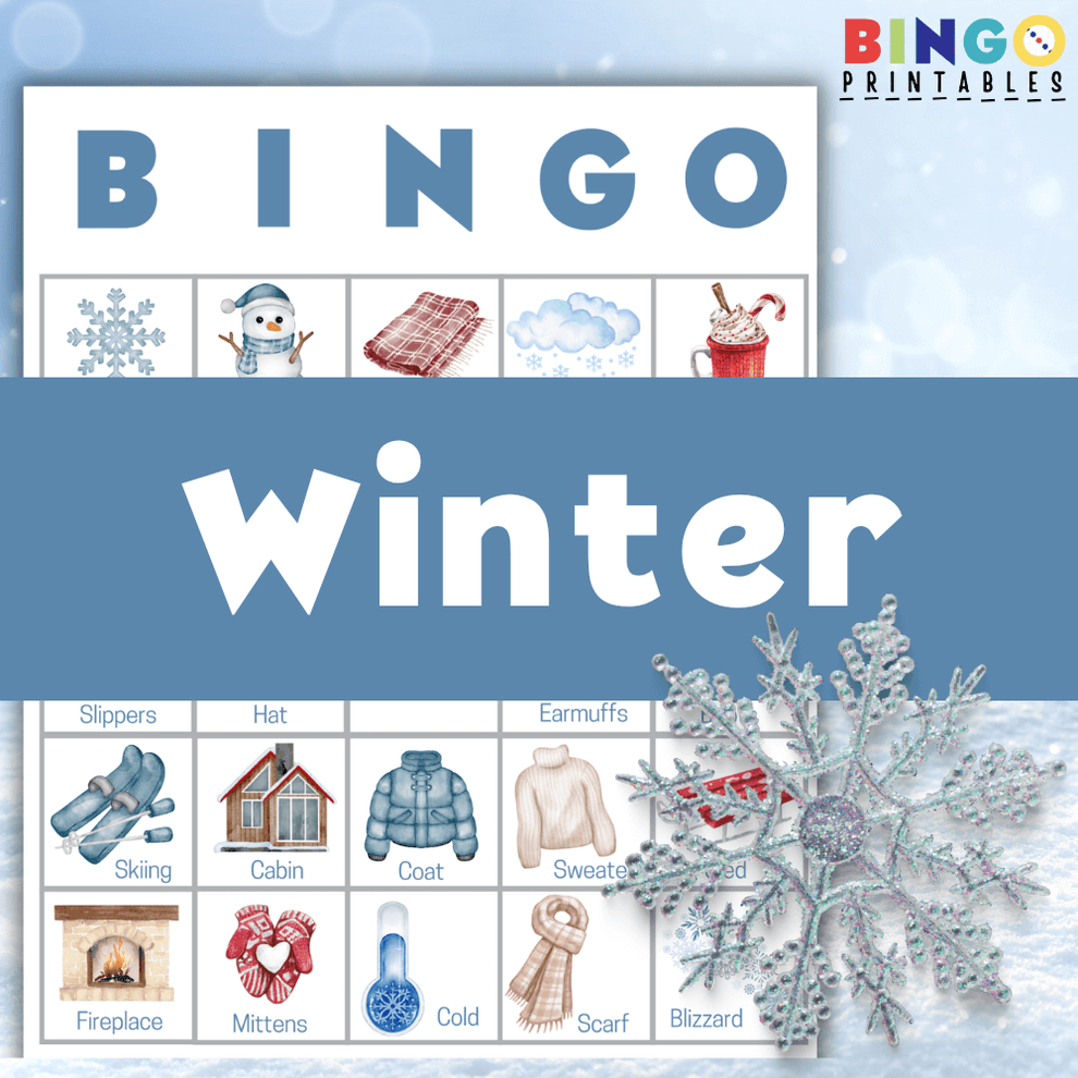 Winter Bingo Cards ️ 200 Unique Winter Themed Game Cards – Bingo Printables