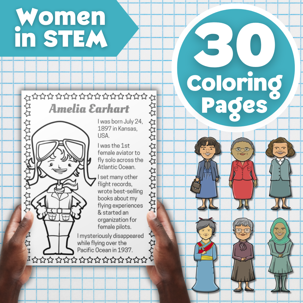 Women in STEM Coloring Pages | Inspirational Female Leaders Printable 🧬 ...