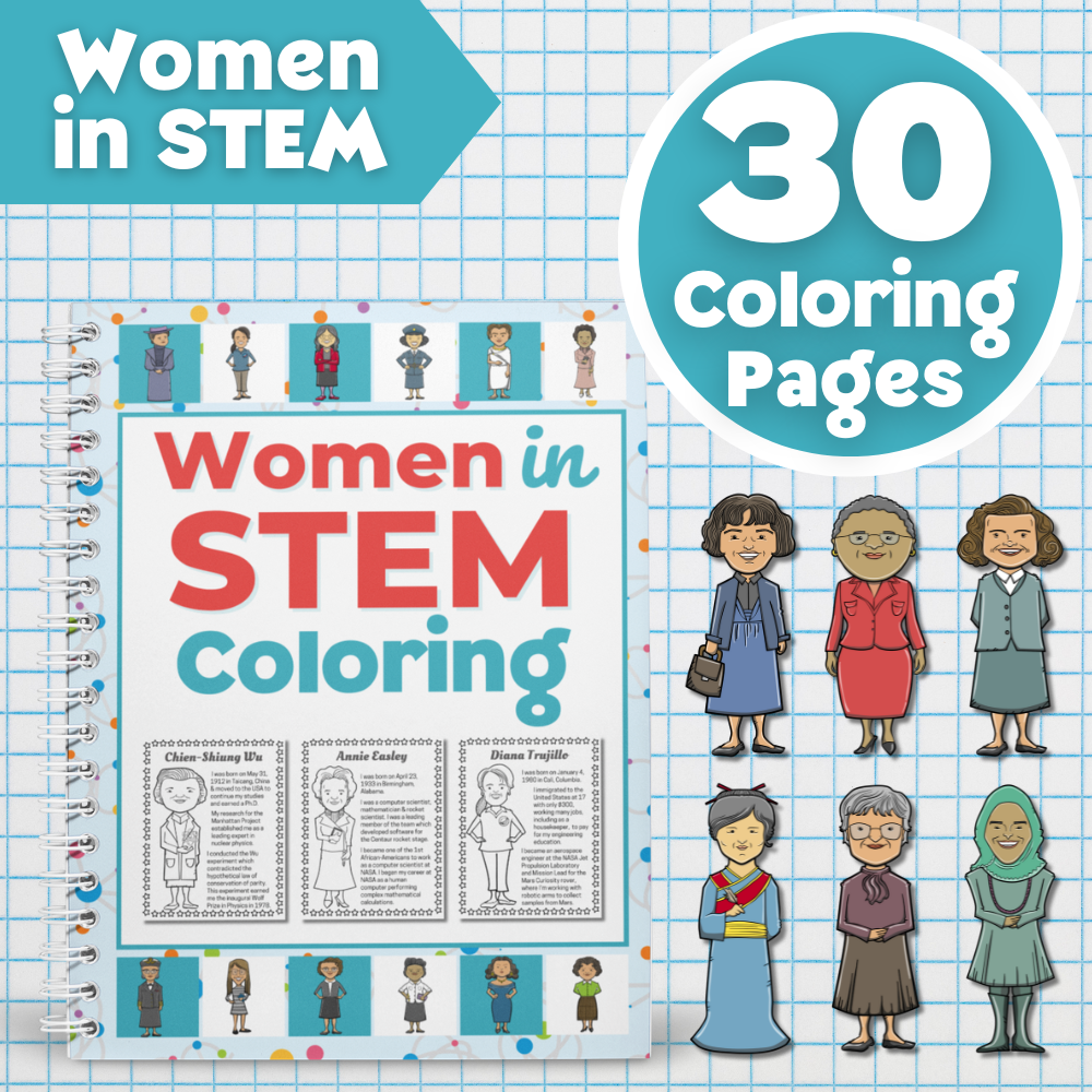 Women in STEM Coloring Pages | Inspirational Leaders Printable 🧬 ...