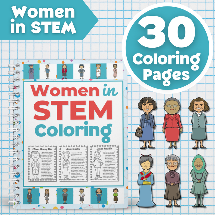 Women in STEM Coloring Pages | Inspirational Leaders Printable 🧬 ...